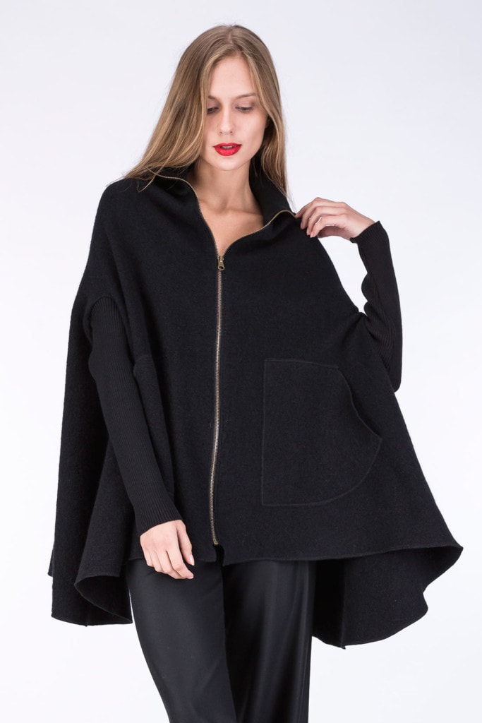 GOBI Ink Blue jacket long cotton gauze - Boutique ASKA