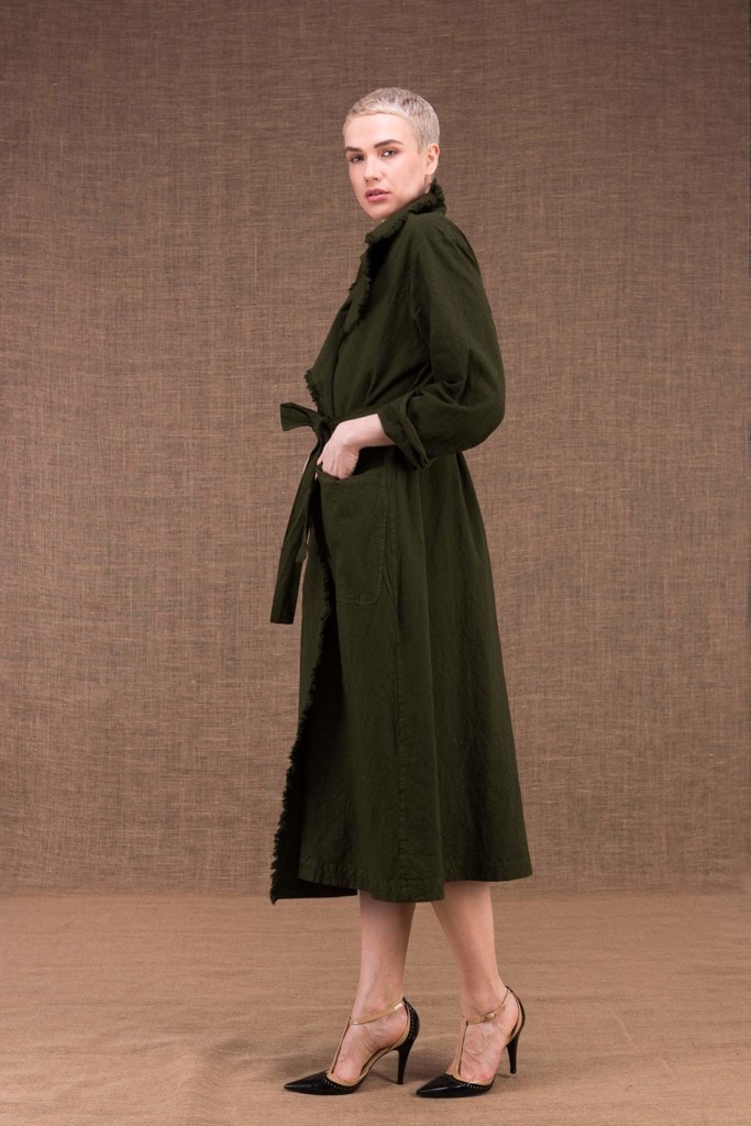 GOBI Ink Blue jacket long cotton gauze - Boutique ASKA